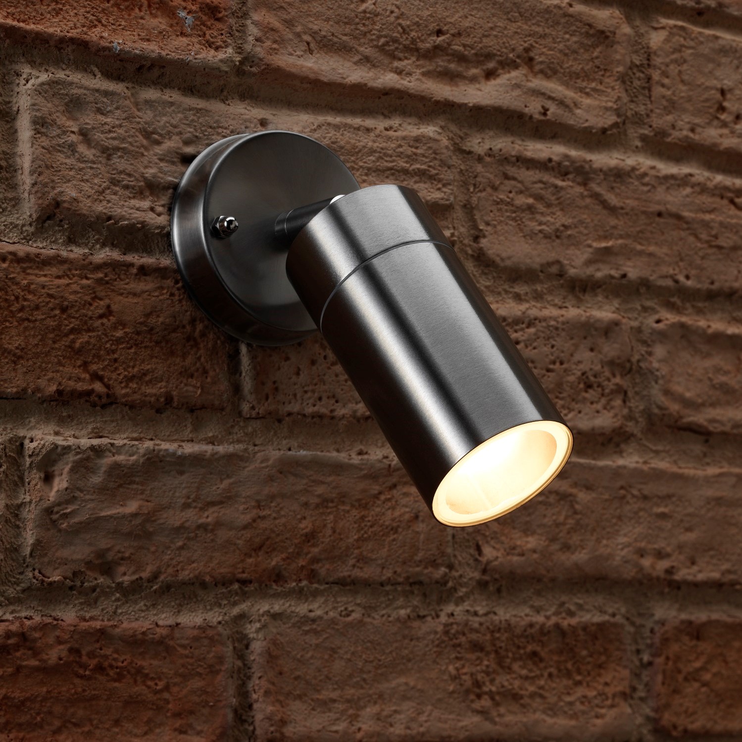 Auraglow Stainless Steel Outdoor Multi Directional External GU10 Wall ...